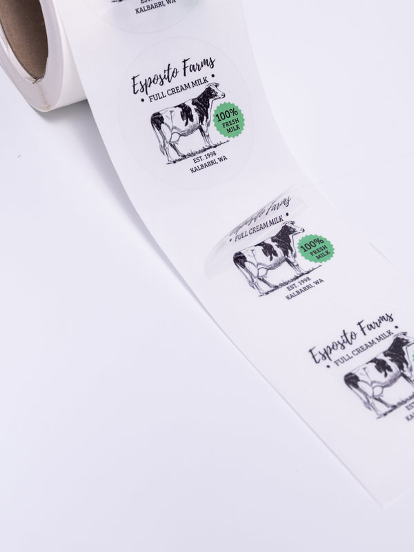 Circle Roll Labels - Clear - Stickeroo