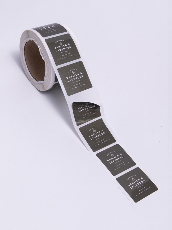 Square Roll Labels - Laminated Synthetic - Stickeroo