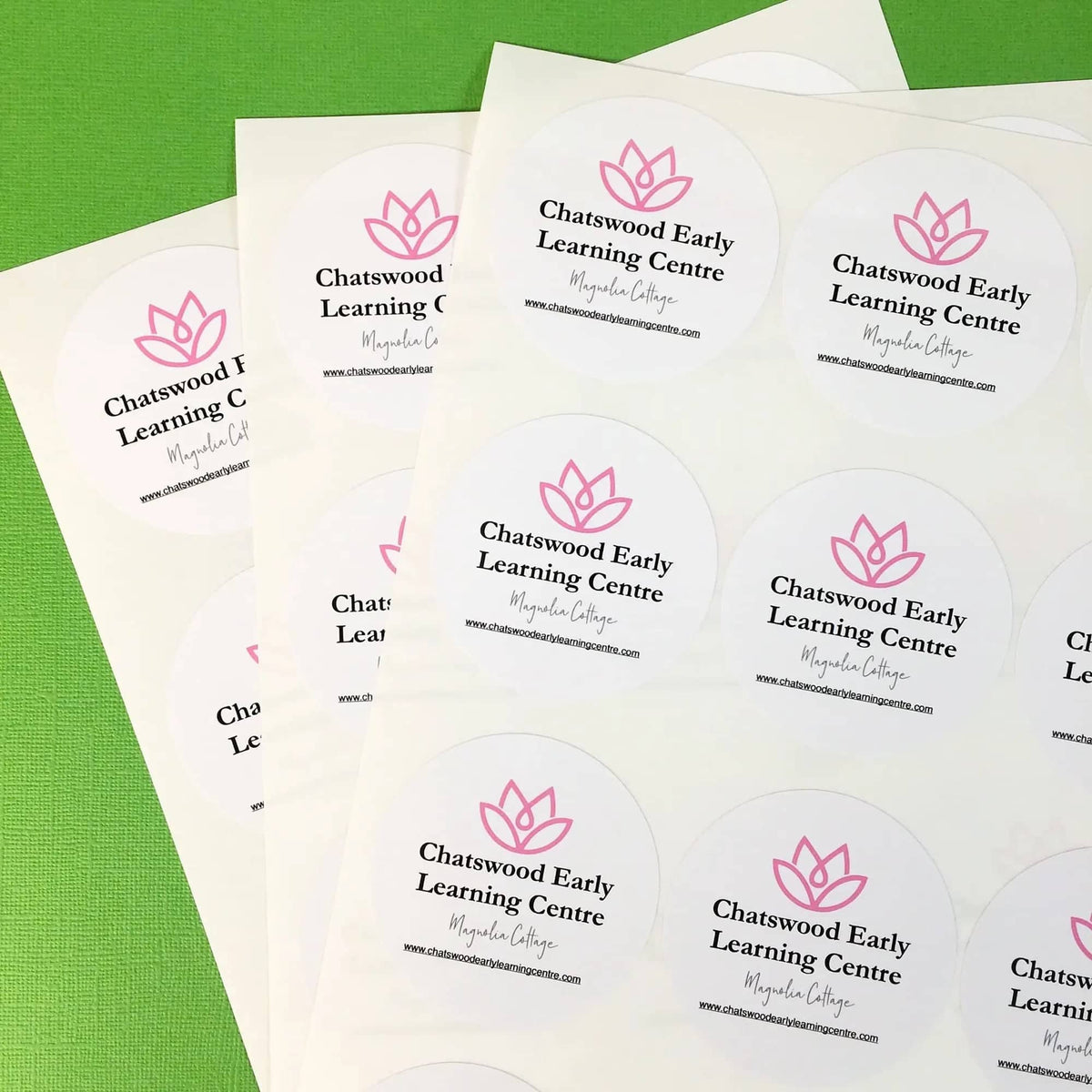 Circle Sheet Labels - Clear Custom Stickers With White Ink - Stickeroo